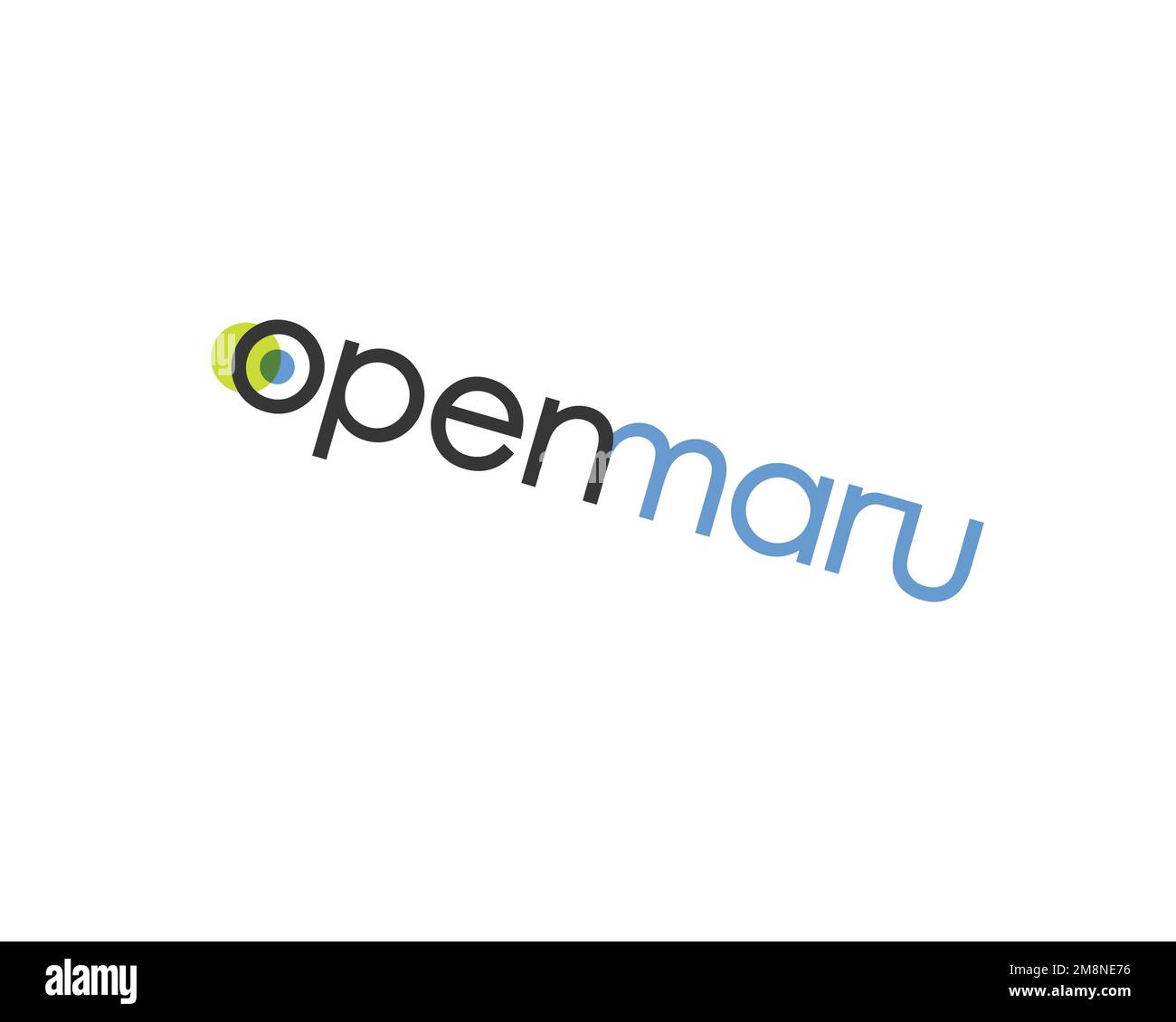 Openmaru, rotated logo, white background B Stock Photo - Alamy