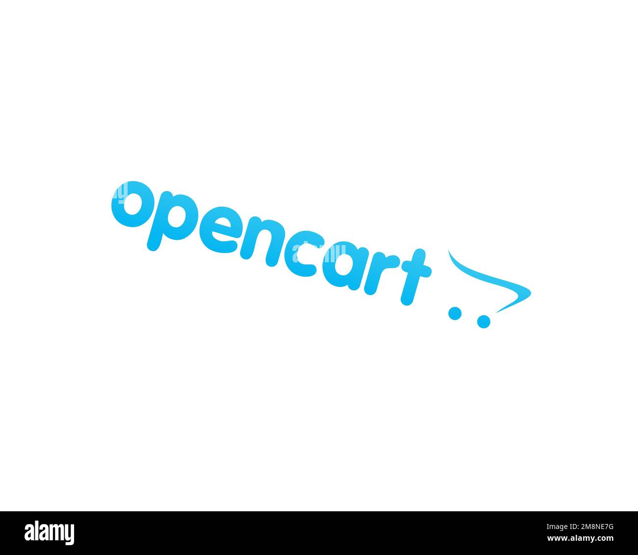 OpenCart, rotated logo, white background B Stock Photo - Alamy