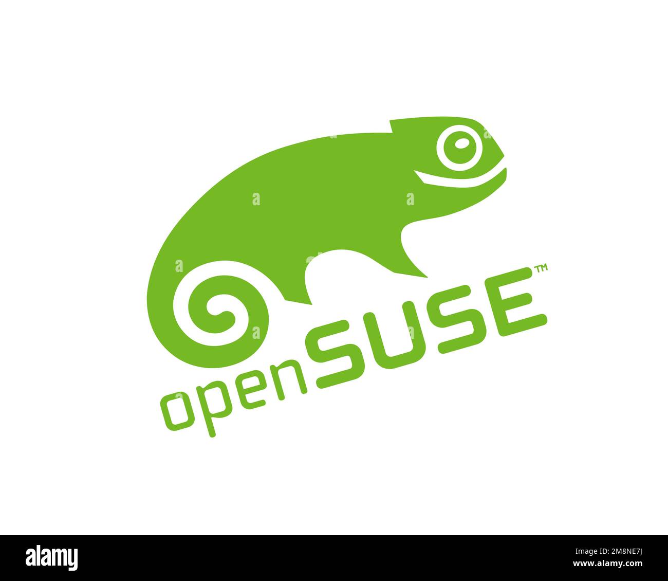 OpenSUSE, rotated logo, white background Stock Photo - Alamy