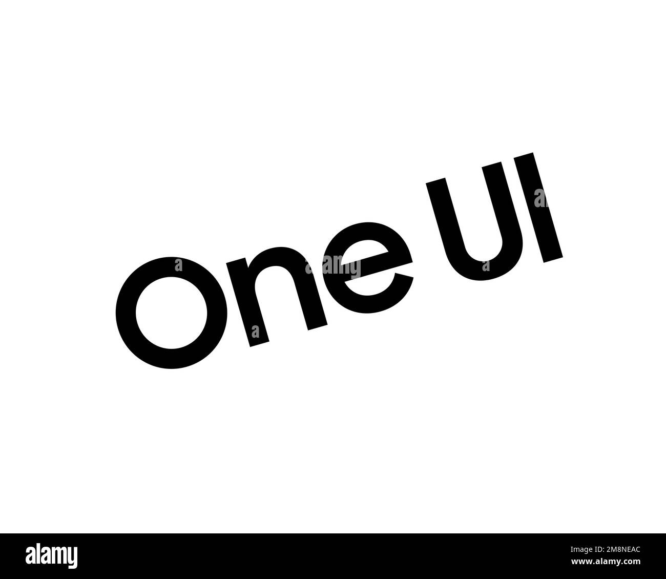 One UI, rotated logo, white background Stock Photo - Alamy