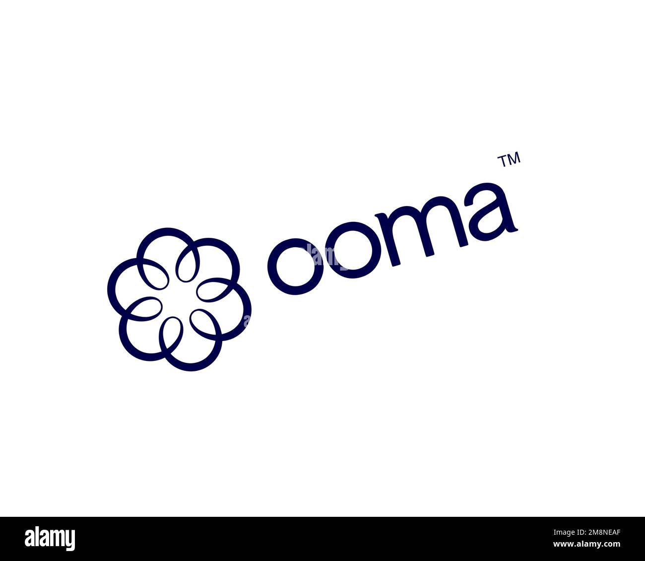 Ooma, rotated logo, white background Stock Photo - Alamy