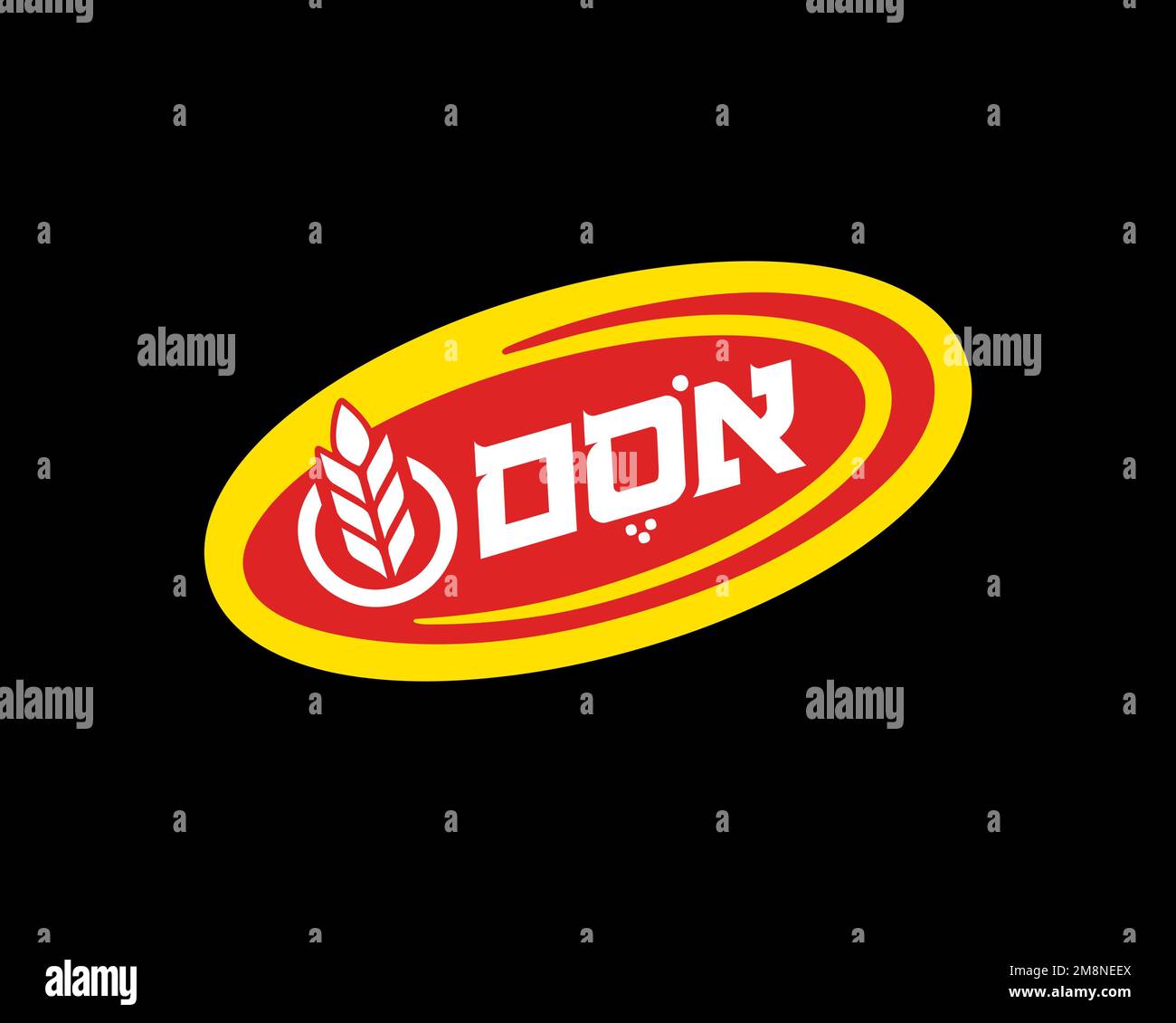 Osem company, rotated logo, black background Stock Photo - Alamy