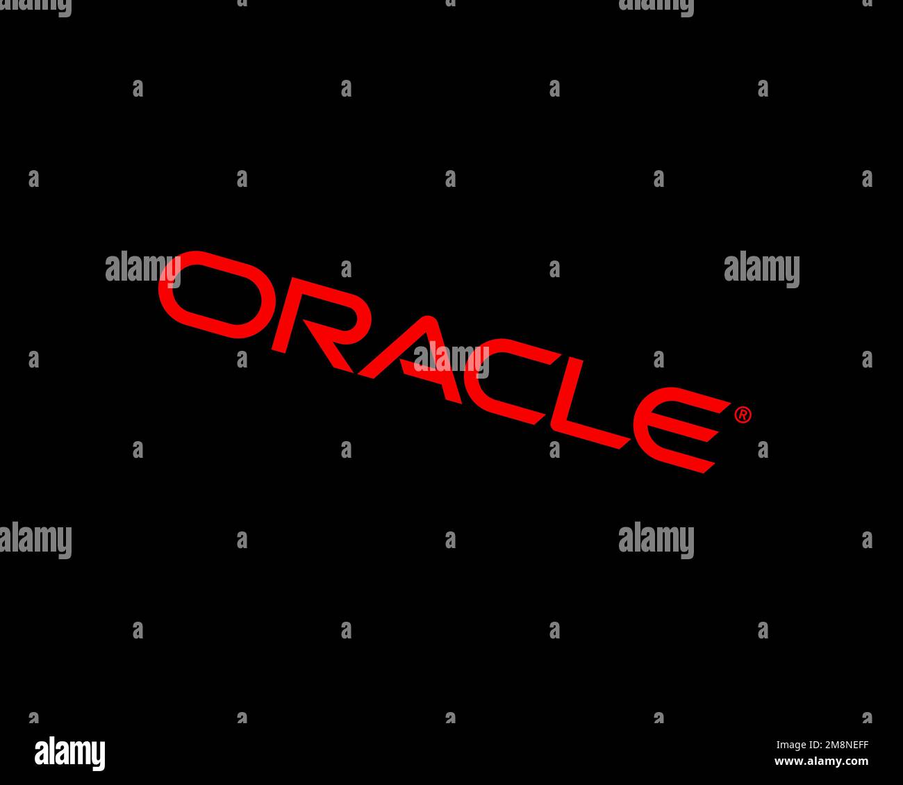 Oracle Linux, rotated logo, black background B Stock Photo - Alamy