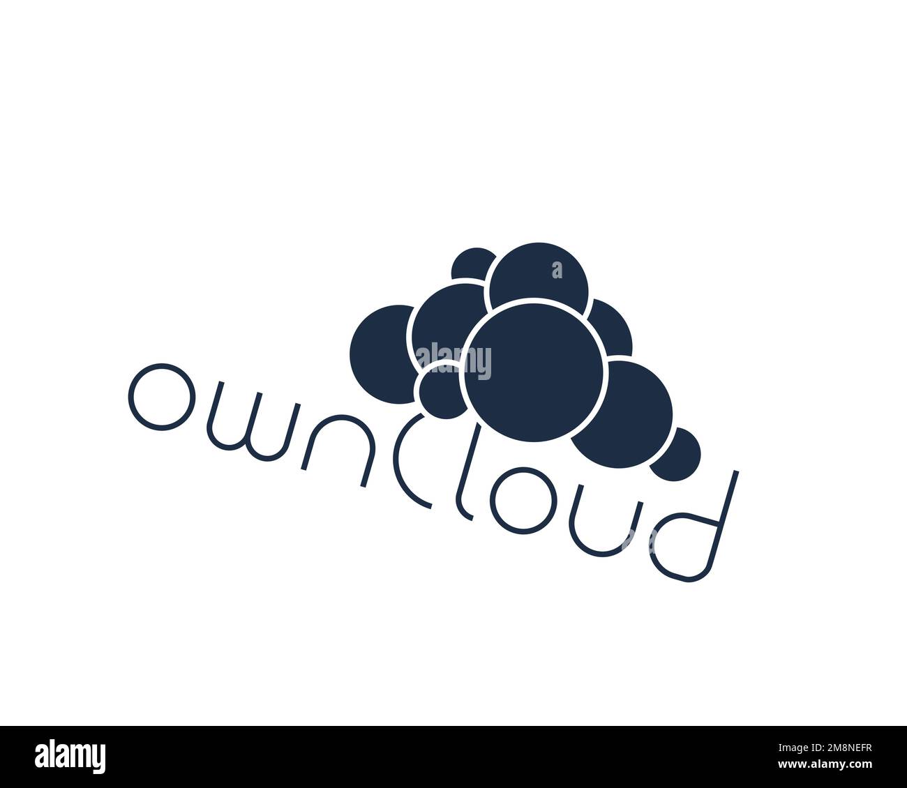OwnCloud, rotated logo, white background B Stock Photo - Alamy