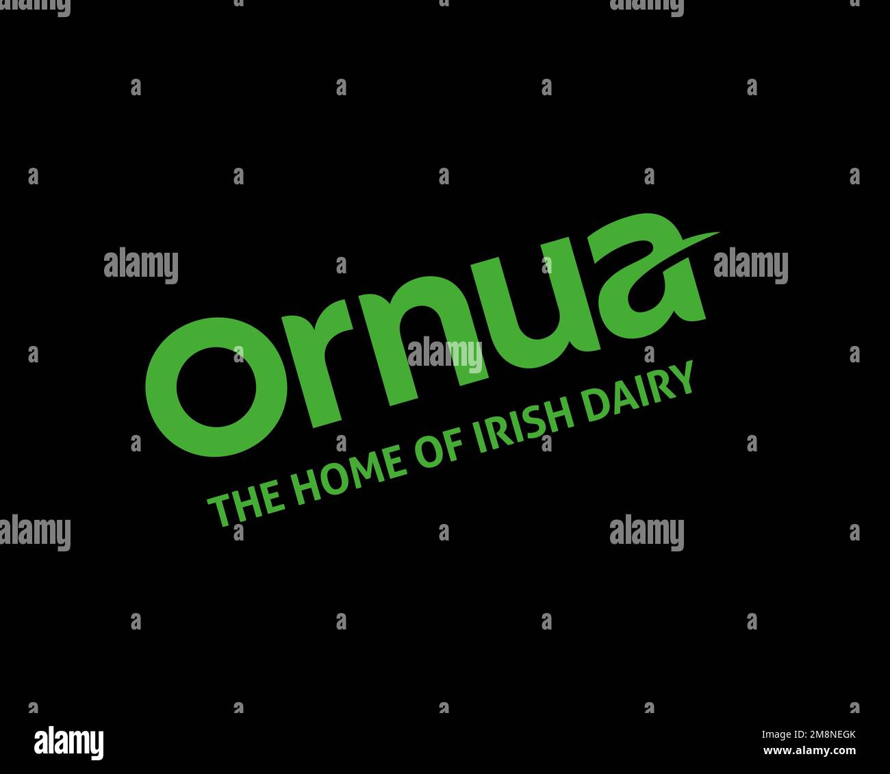 Ornua, rotated logo, black background Stock Photo - Alamy
