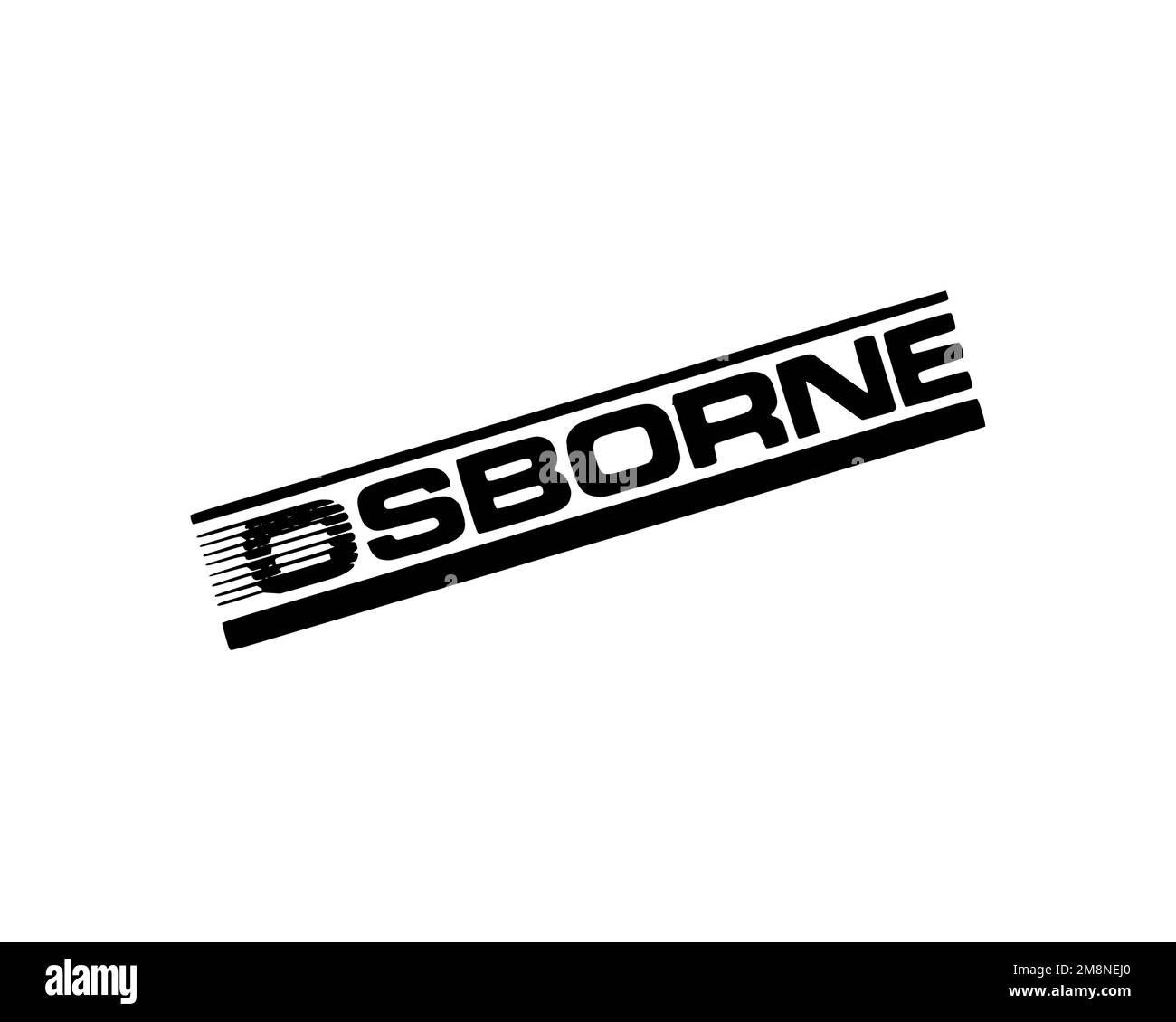 Osborne Computer Corporation, Rotated Logo, White Background Stock ...