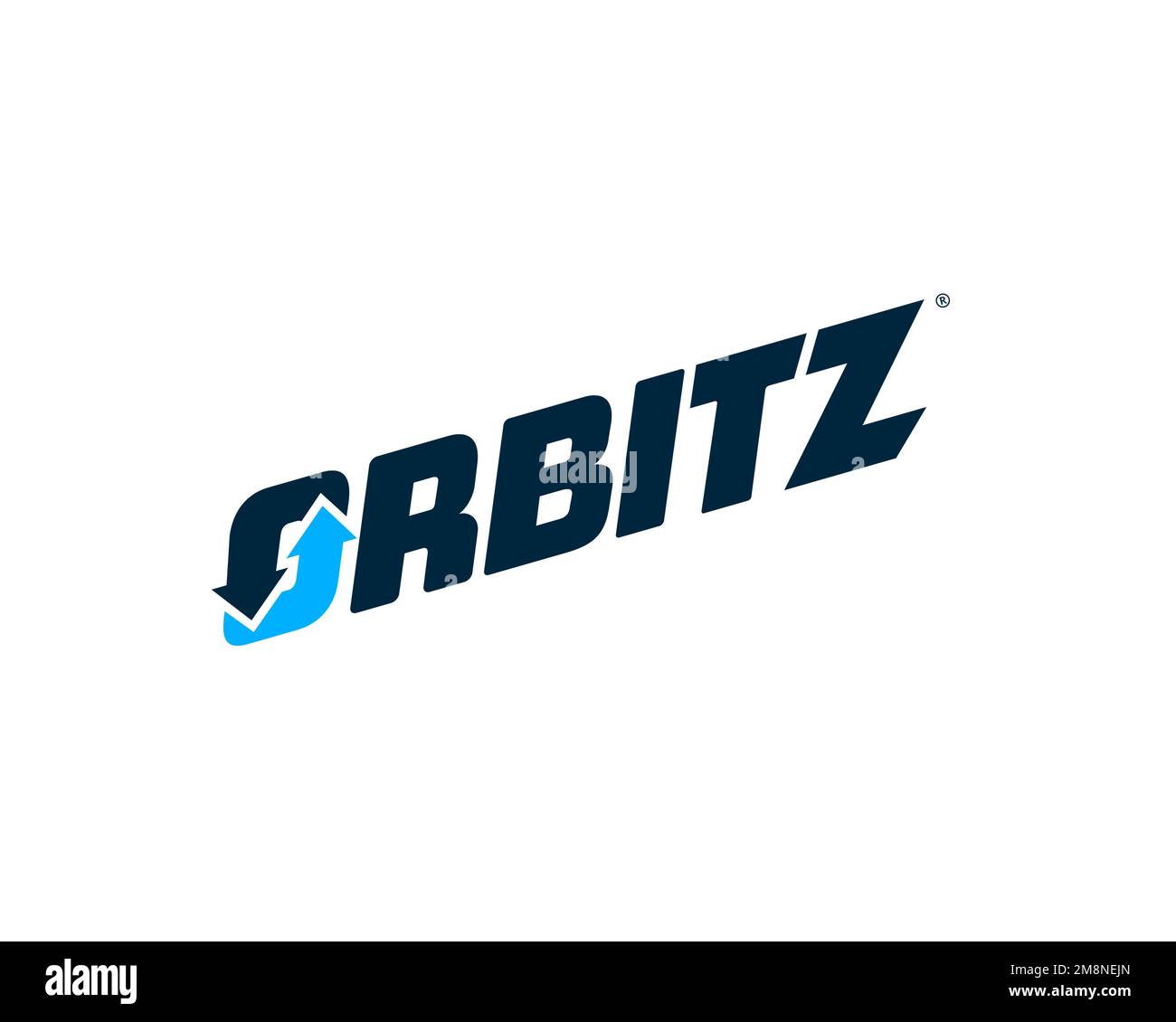 Orbitz, rotated logo, white background Stock Photo - Alamy