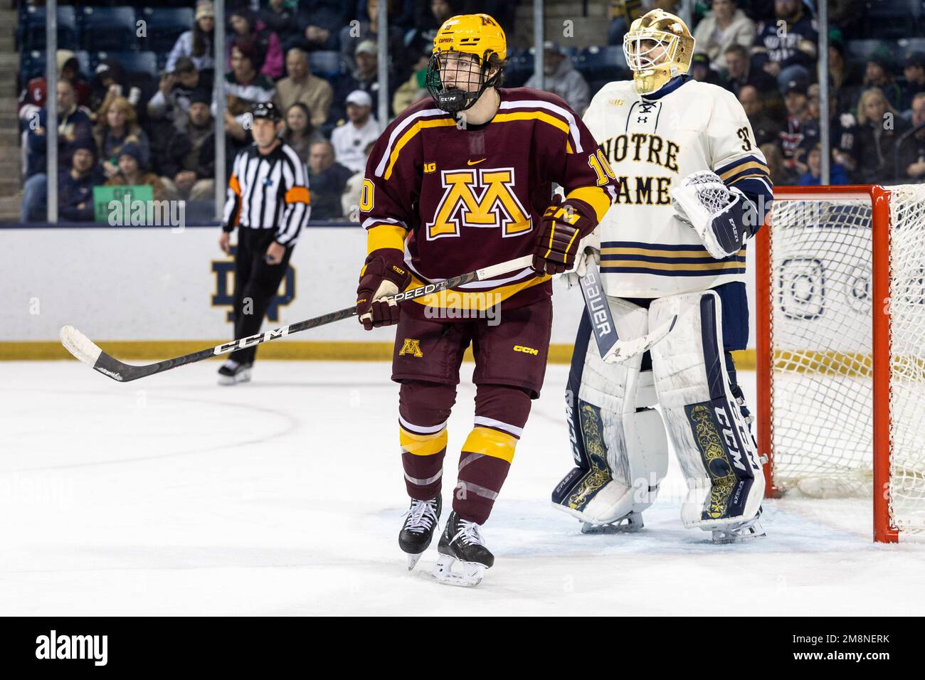 South Bend, Indiana, USA. 14th Jan, 2023. Minnesota forward Connor ...