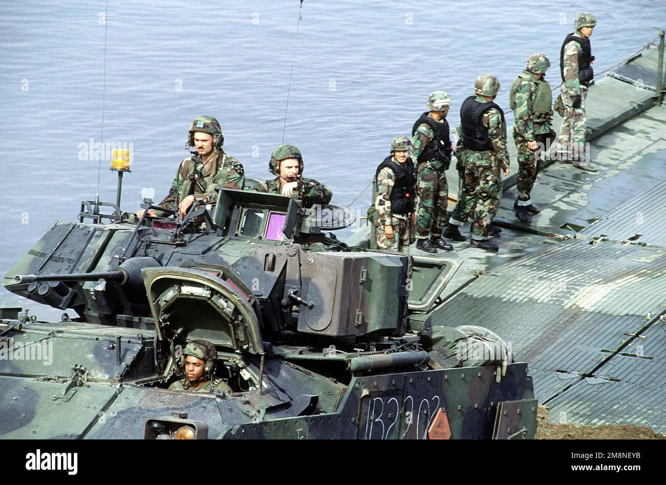 An M2 Bradley Fighting Vehicle assigned to the 2-9 Infantry, Camp Casey ...