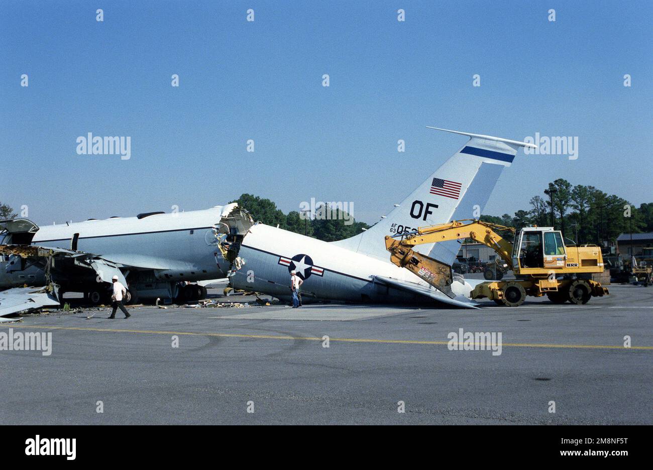 A USAF EC-135 Stratotanker aircraft assigned to the 55th Wing at Offutt ...