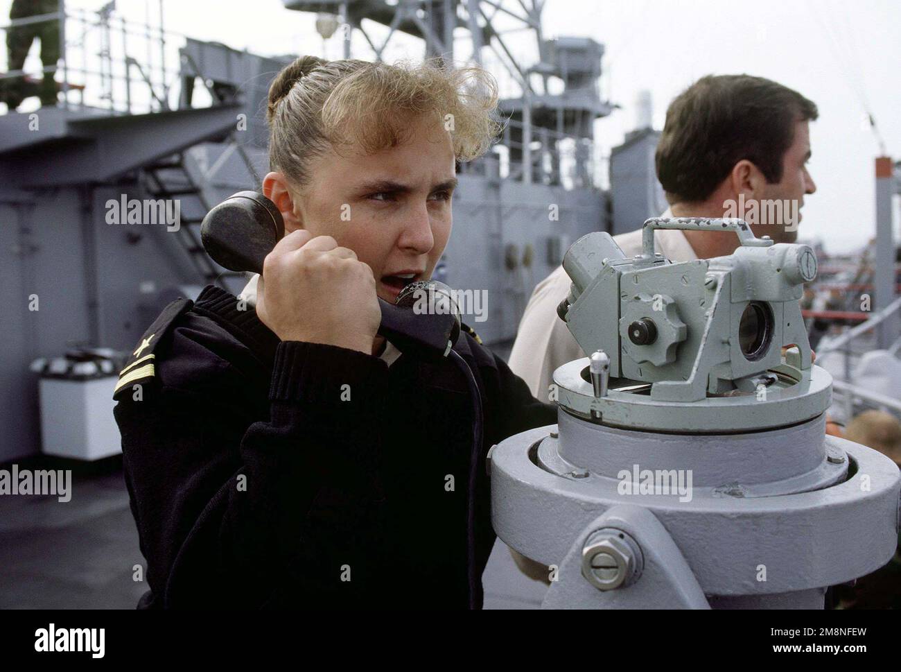 LTJG Diane Quattrone, a conning officer assigned to the US Ship USS ...