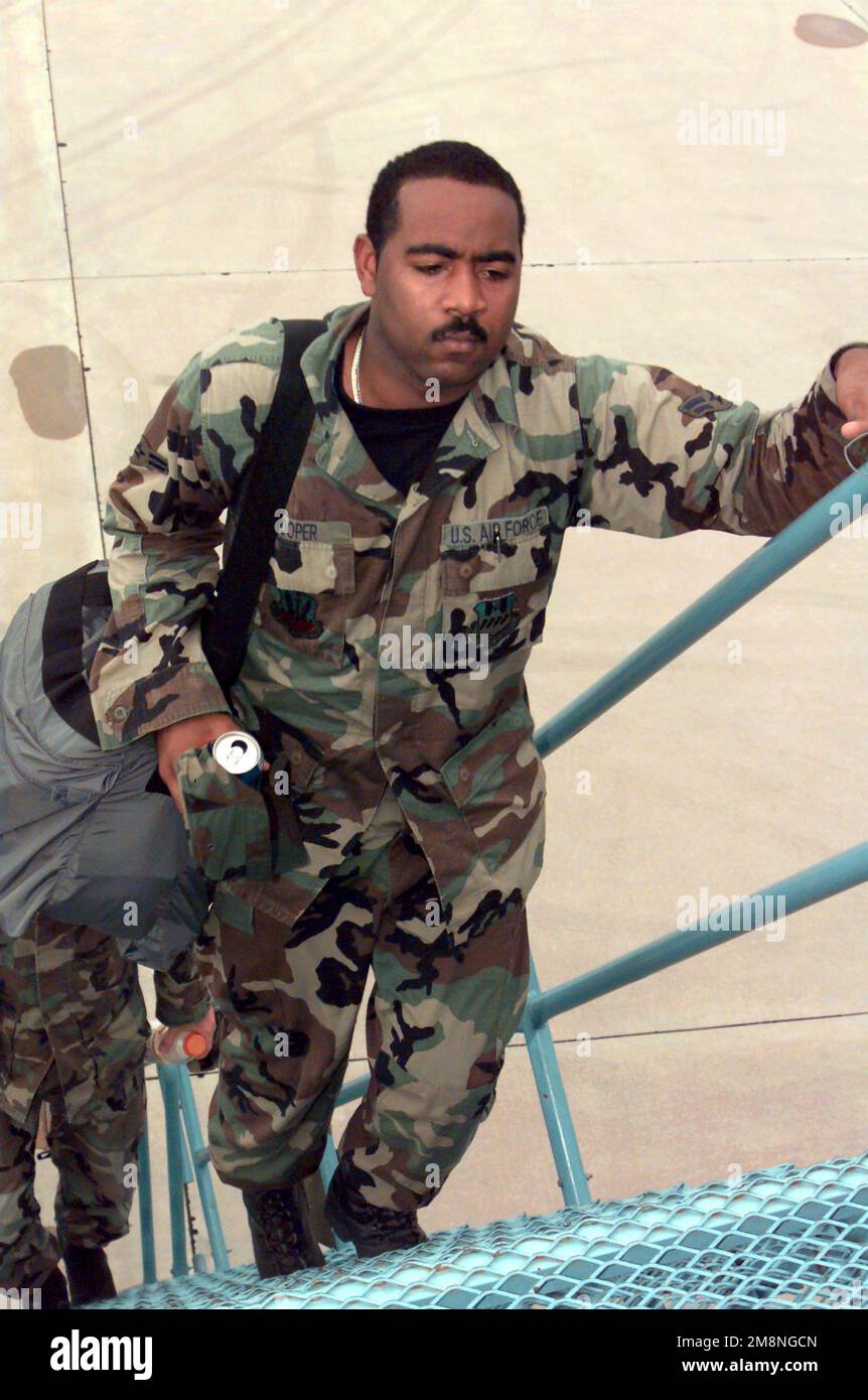 US Air Force AIRMAN First Class Reggie Cooper from the 2nd Bomb Wing ...