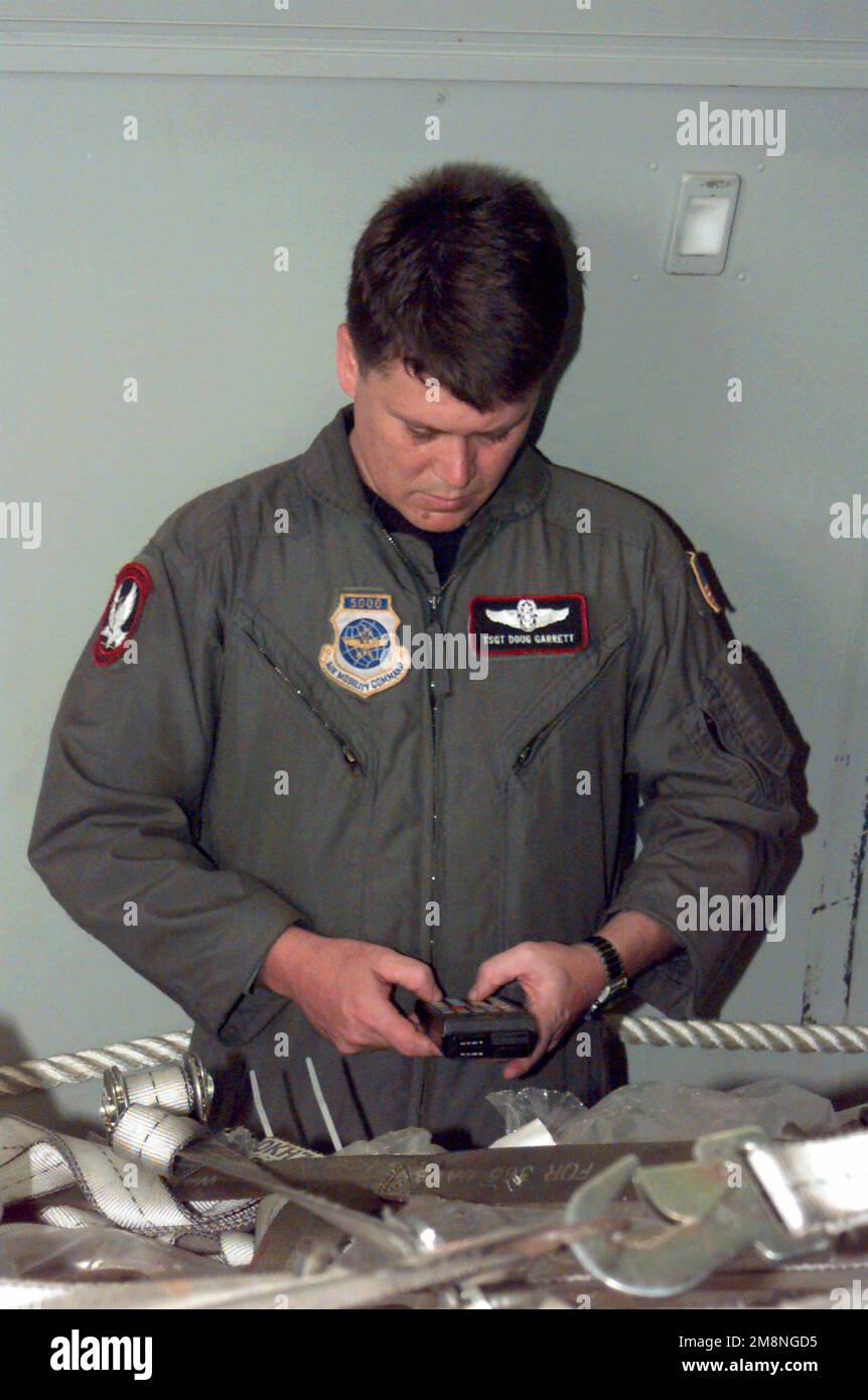 US Air Force Technical Sergeant Doug Garrett from the 2nd Air Refueling ...