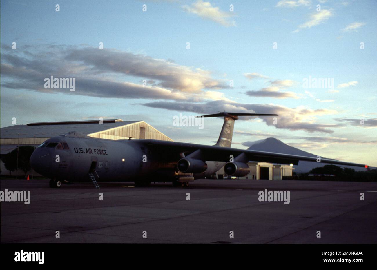 A left side view of a C-141 Starlifter aircraft assigned to the 514th ...
