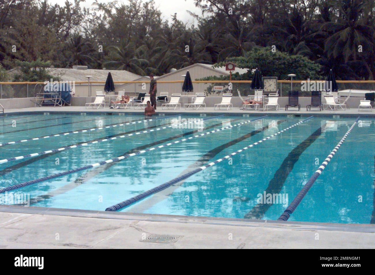 Shot of the Naval Station Diego Garcia swimming pool. Base: Nav Sup ...