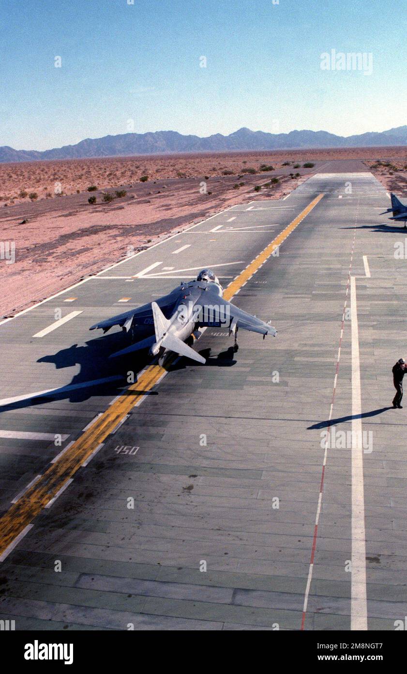 An AV-8B Harrier from the Fixed Wing Marine Attack Squadron 211 ...