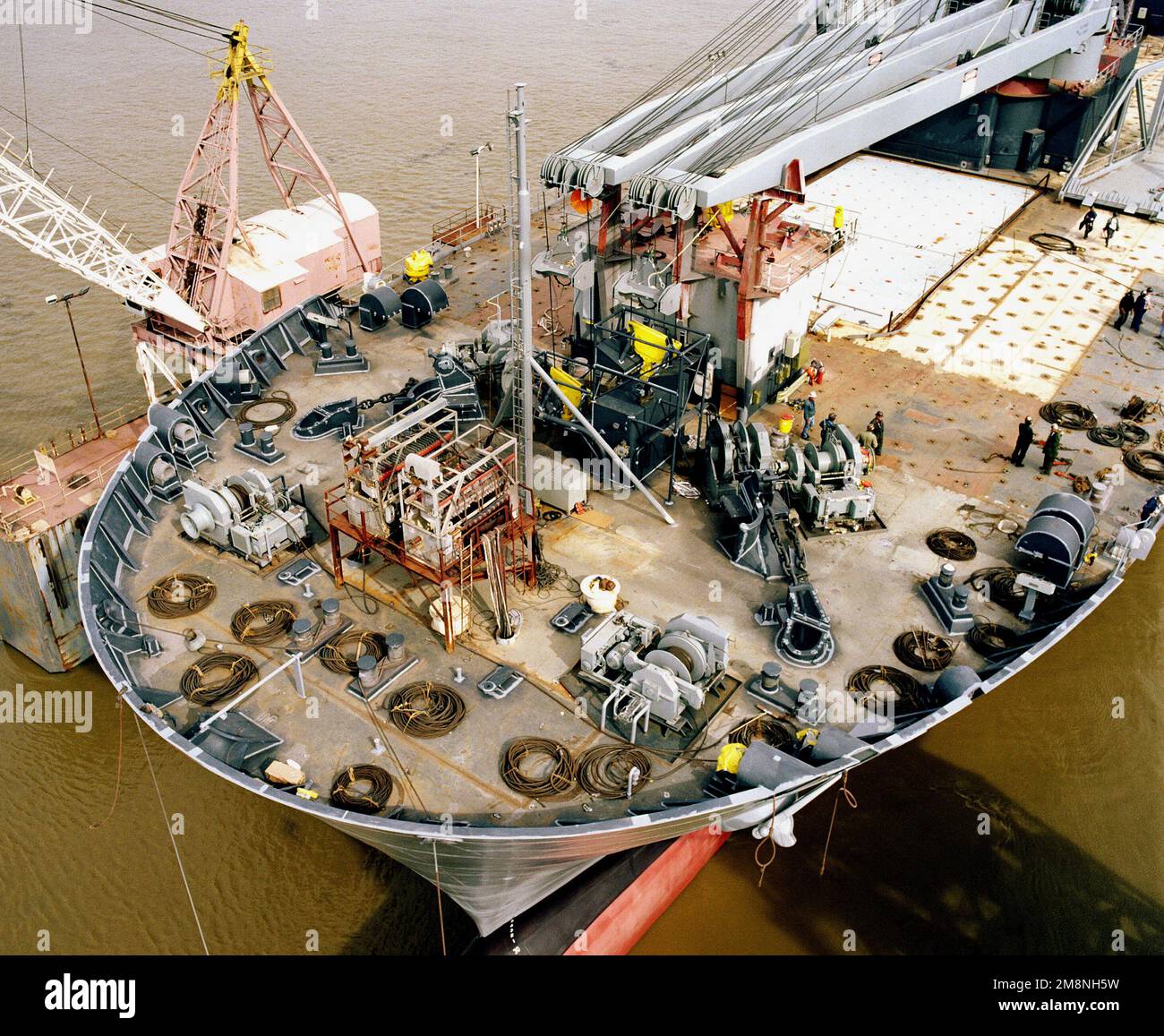 Overhead view of the bow and A Deck of the Military Sealift Command ...