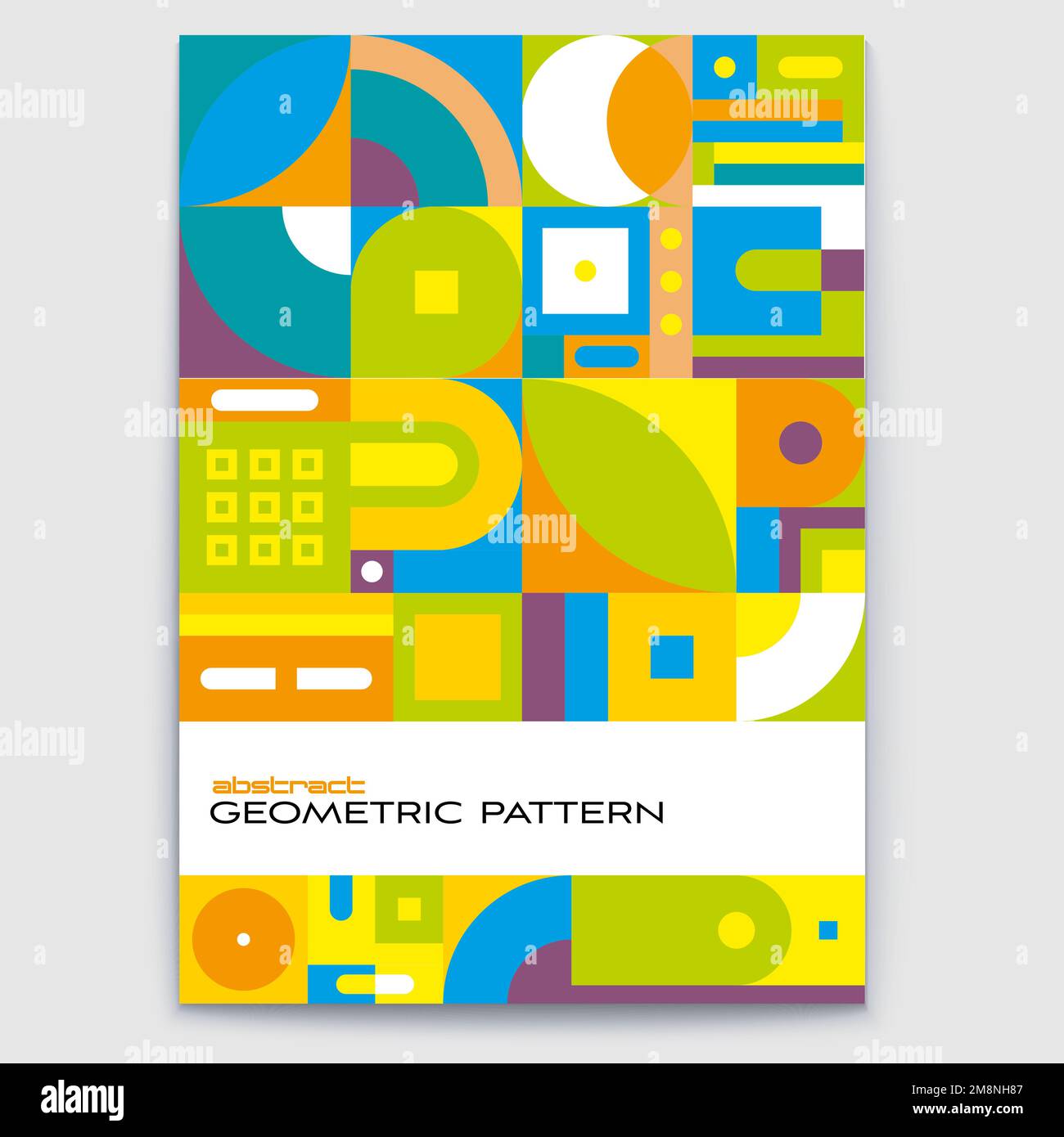 Bauhaus retro design style. Poster with geometric art. Pattern from ...