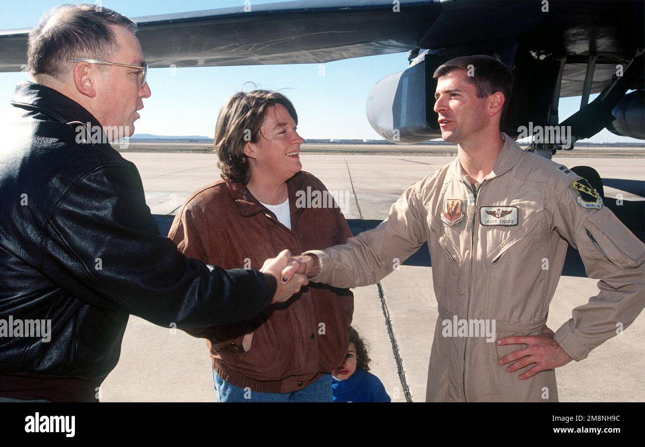 U.S. Air Force BGEN Michael Mcmahan (2nd from left) of the 7th Bomb ...