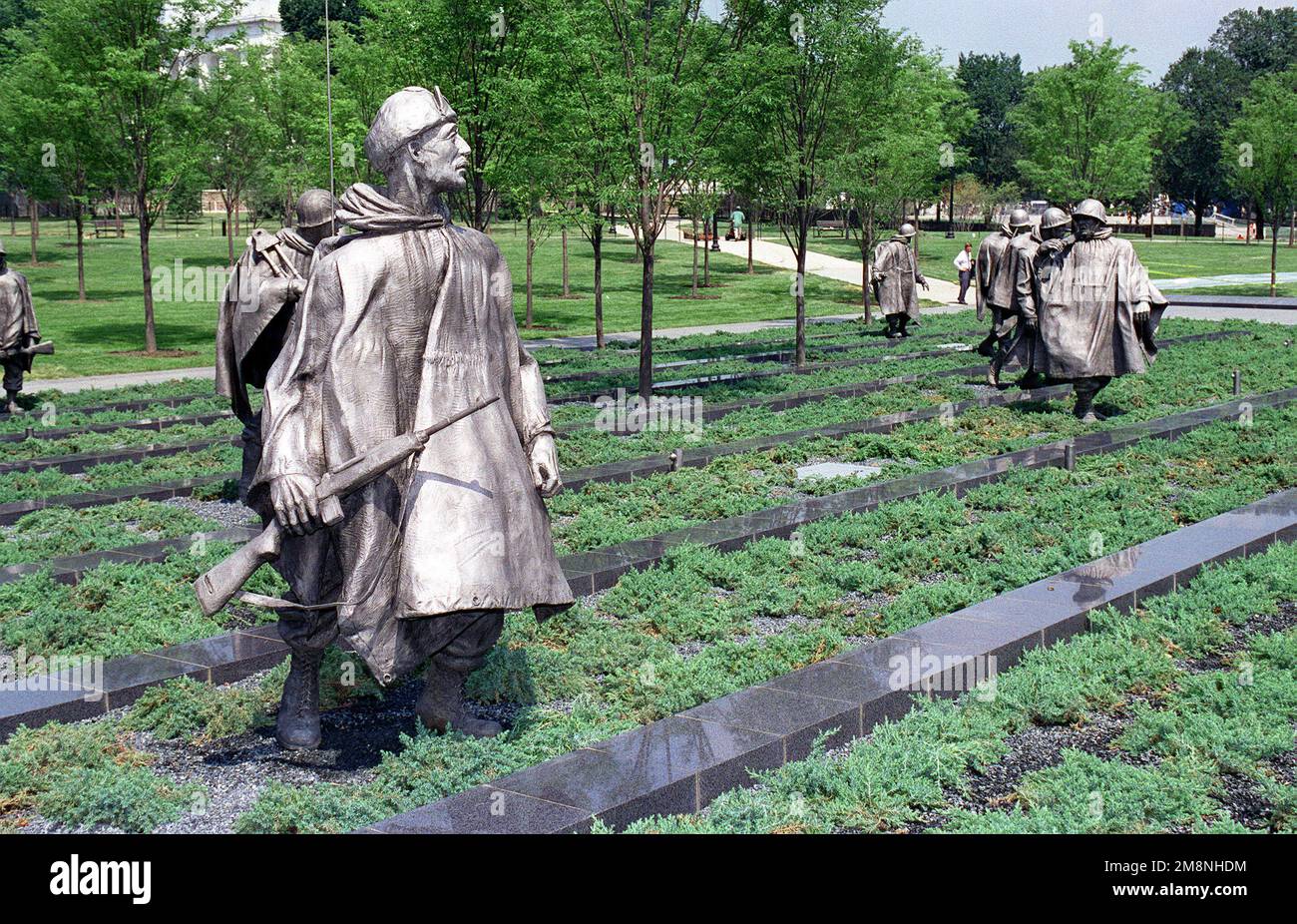 In the triangular field of service of the Korean War Veterans Memorial ...