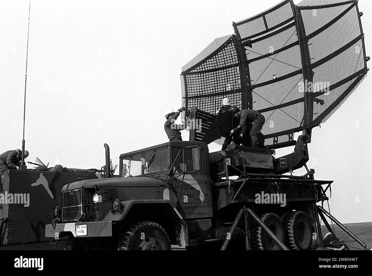 Members of the 636th Tactical Control Flight, stationed at Wanna, set ...