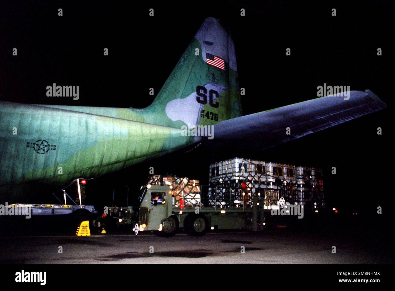 A C-130 Hercules aircraft from the 169th Operations Support Flight (OSF ...