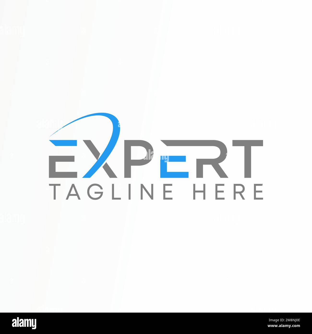 letter or word EXPERT sans sarif font with cutting swoosh idea graphic ...