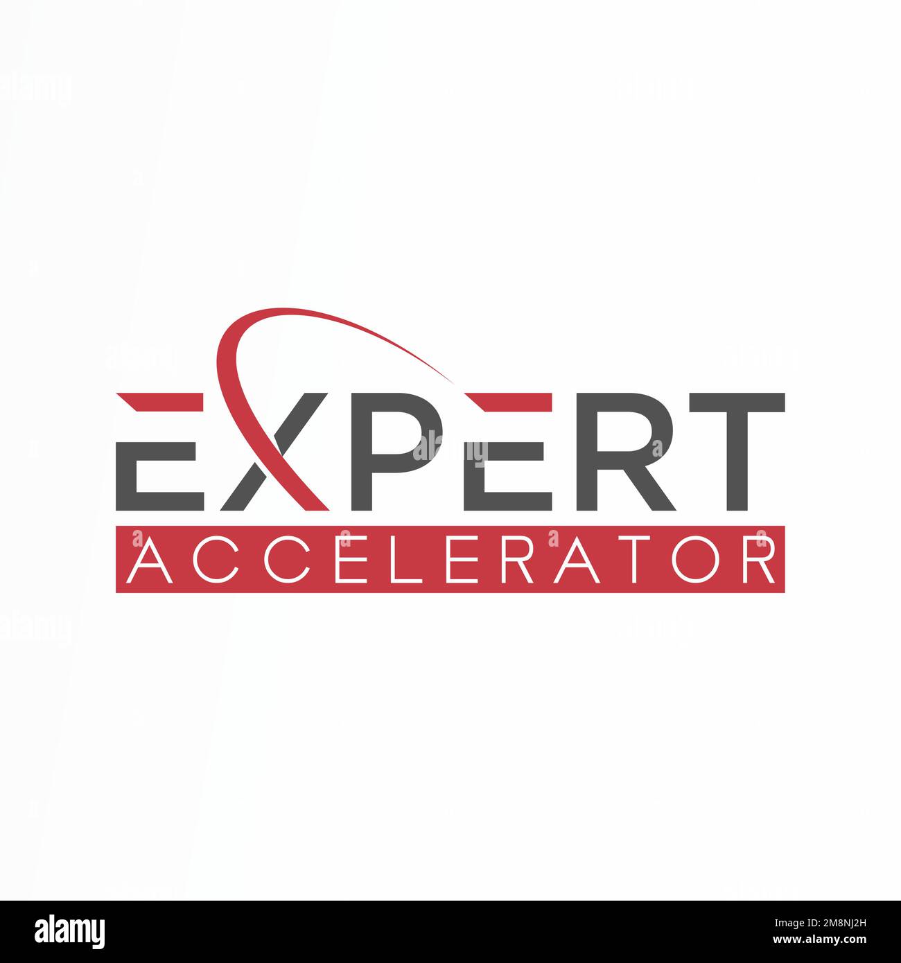 letter or word EXPERT sans sarif font with cutting swoosh idea graphic ...