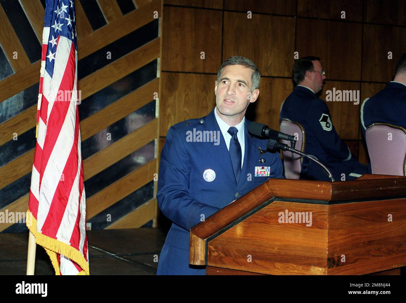 US Air Force Brigadier General James A. Hawkins, 89th Airlift Wing ...