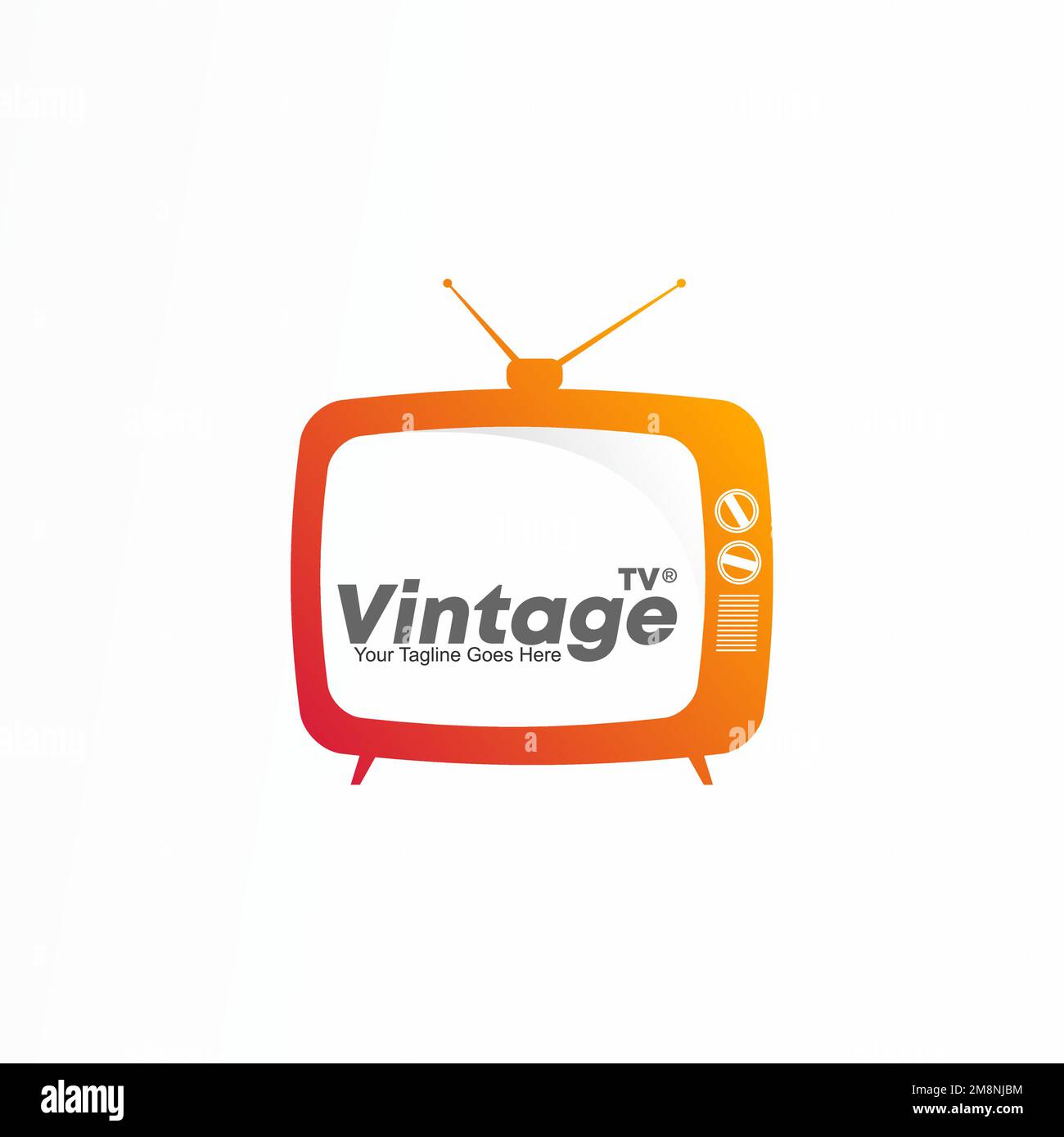 Old television stock image Stock Vector Images - Alamy