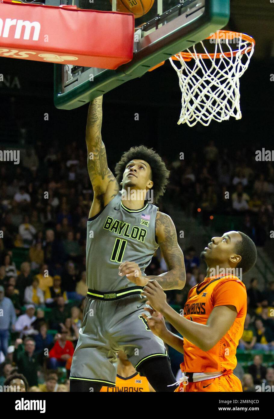 Ferrell Center Waco, Texas, USA. 14th Jan, 2023. Baylor Bears forward ...