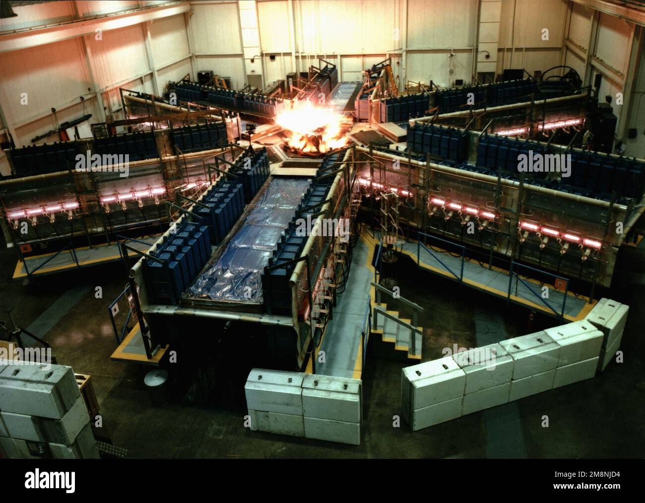 A switch (Not shown) is flipped on a 10-million amp machine that ...