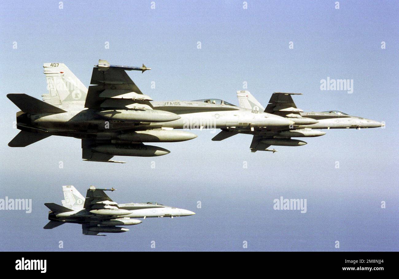 Three F/A-18 Hornet aircraft's from the "Gunslingers" of Strike-Fighter ...