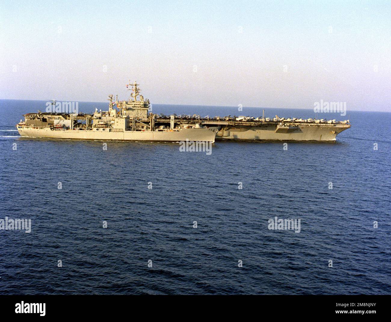Starboard side view of the combat stores ship USS WHITE PLAINS (AFS-4 ...