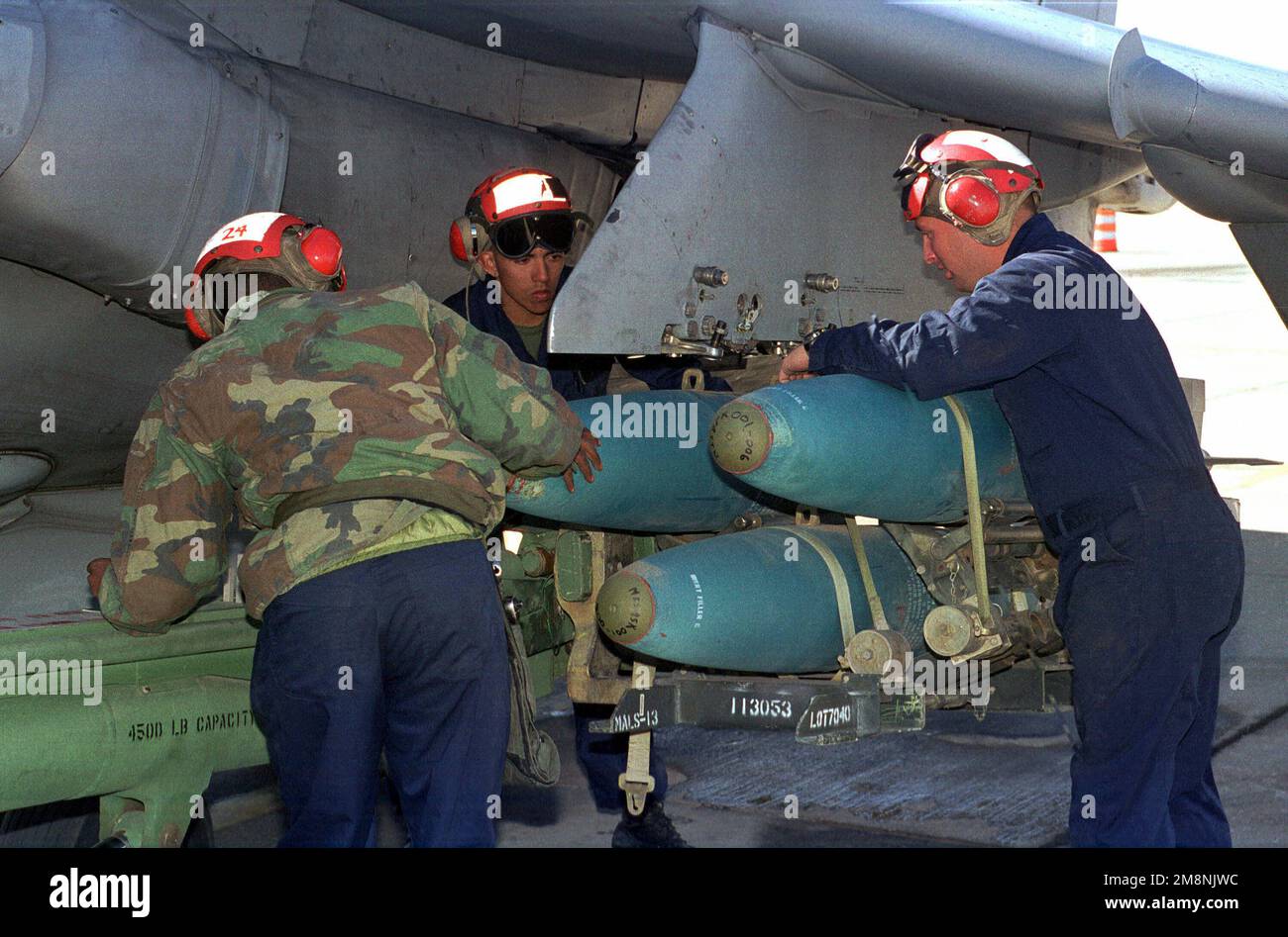 Marines From Fixed Wing Attack Squadron 513 Aviation Ordnance Load
