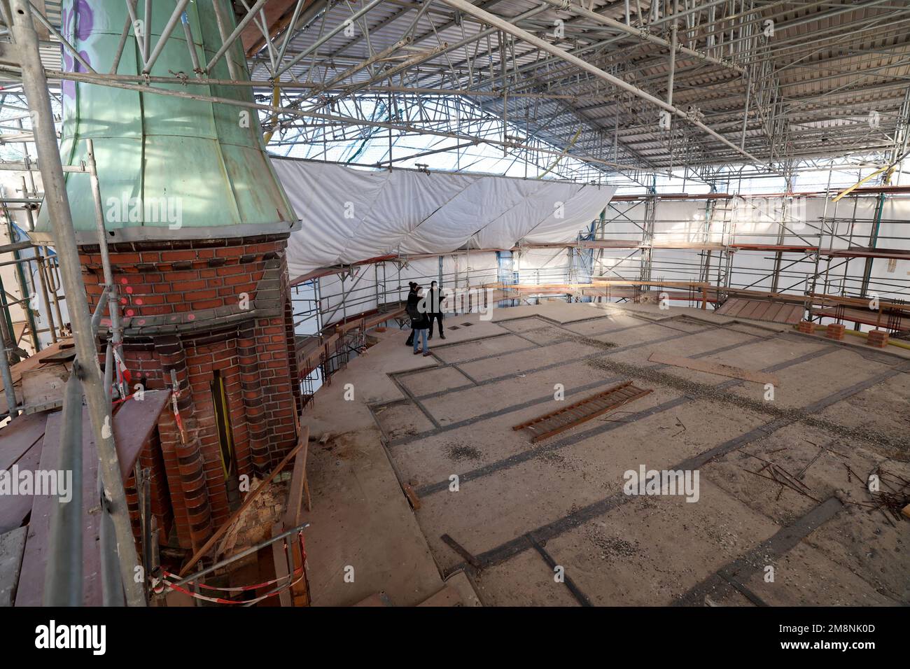 Rostock, Germany. 03rd Jan, 2023. Only one of the original seven copper ...