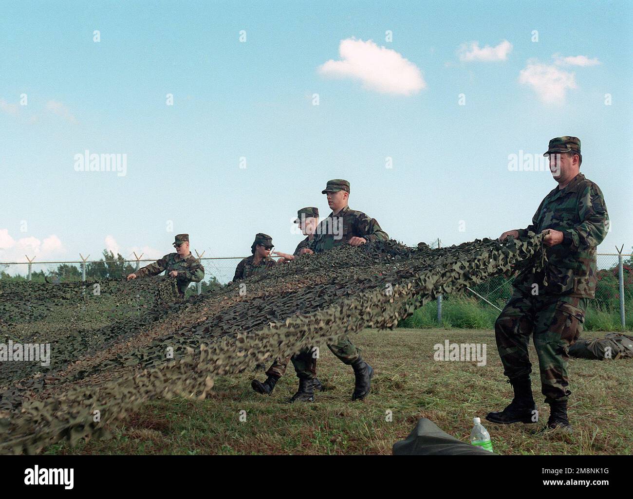 US Army (USA) Soldiers assigned to the 21ST Signal Company, and US Air ...