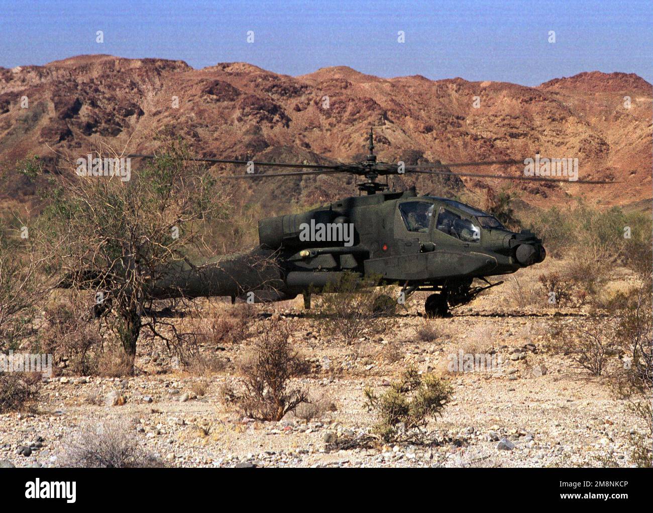 A Marine AH-64 Apache helicopter of the Arizona National Guard (ANG ...