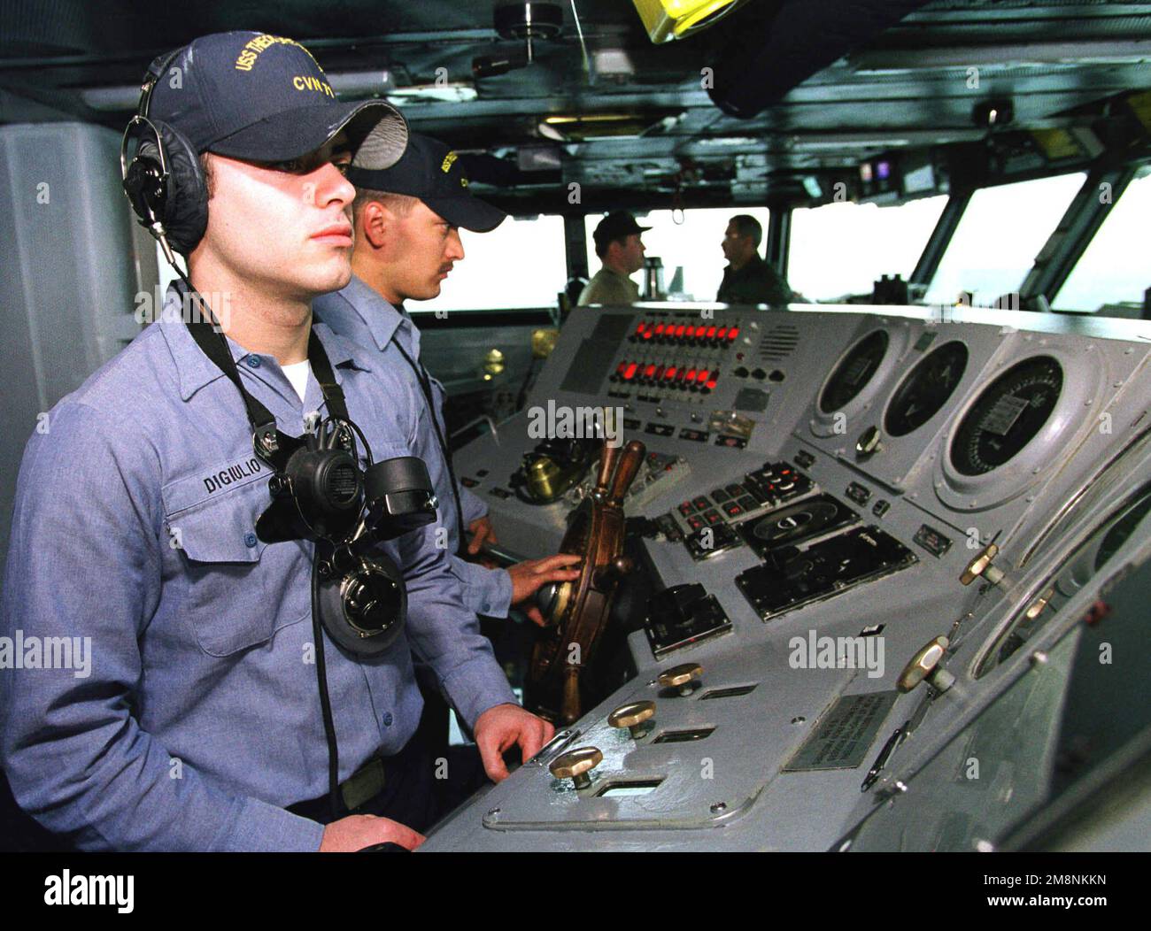 Aboard the USS THEODORE ROOSEVELT (CVN 71), US Navy Boatswain's Mate ...