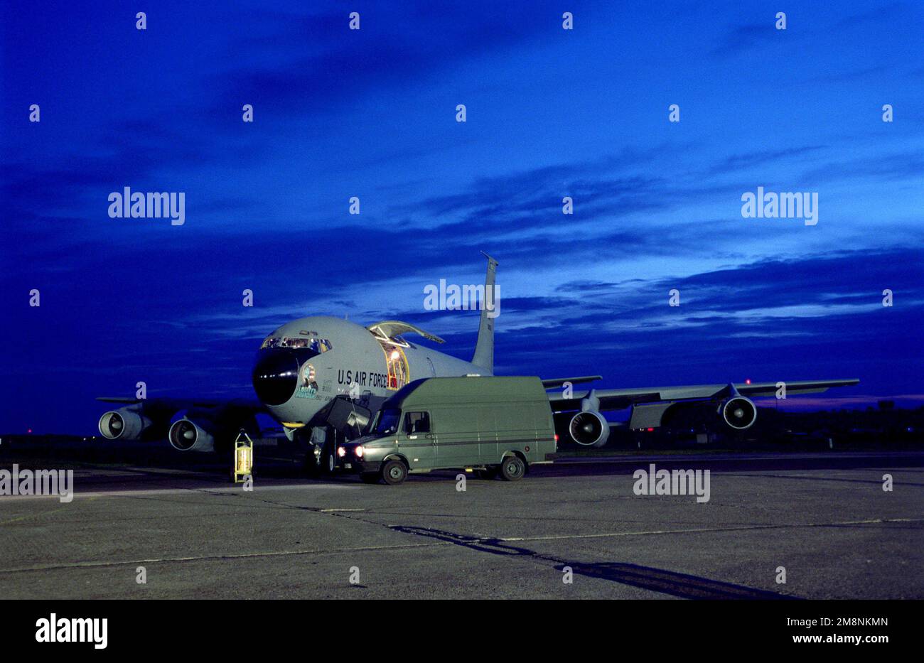 A KC-135 Stratotanker from the 19th Air Refueling Group of the Kansas ...