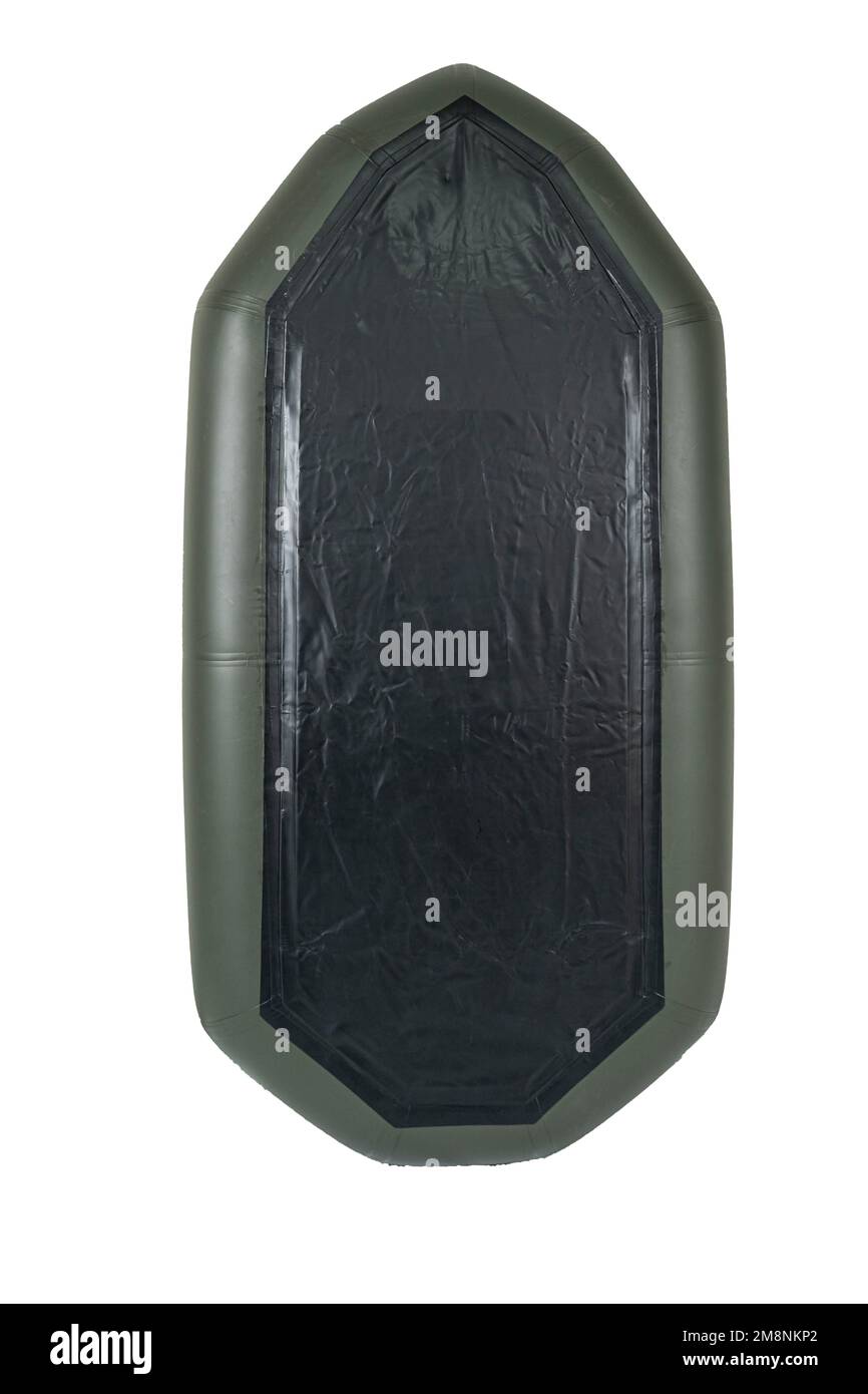 Inflatable pvc, khaki in color, with a deck plywood mahogany transom ...