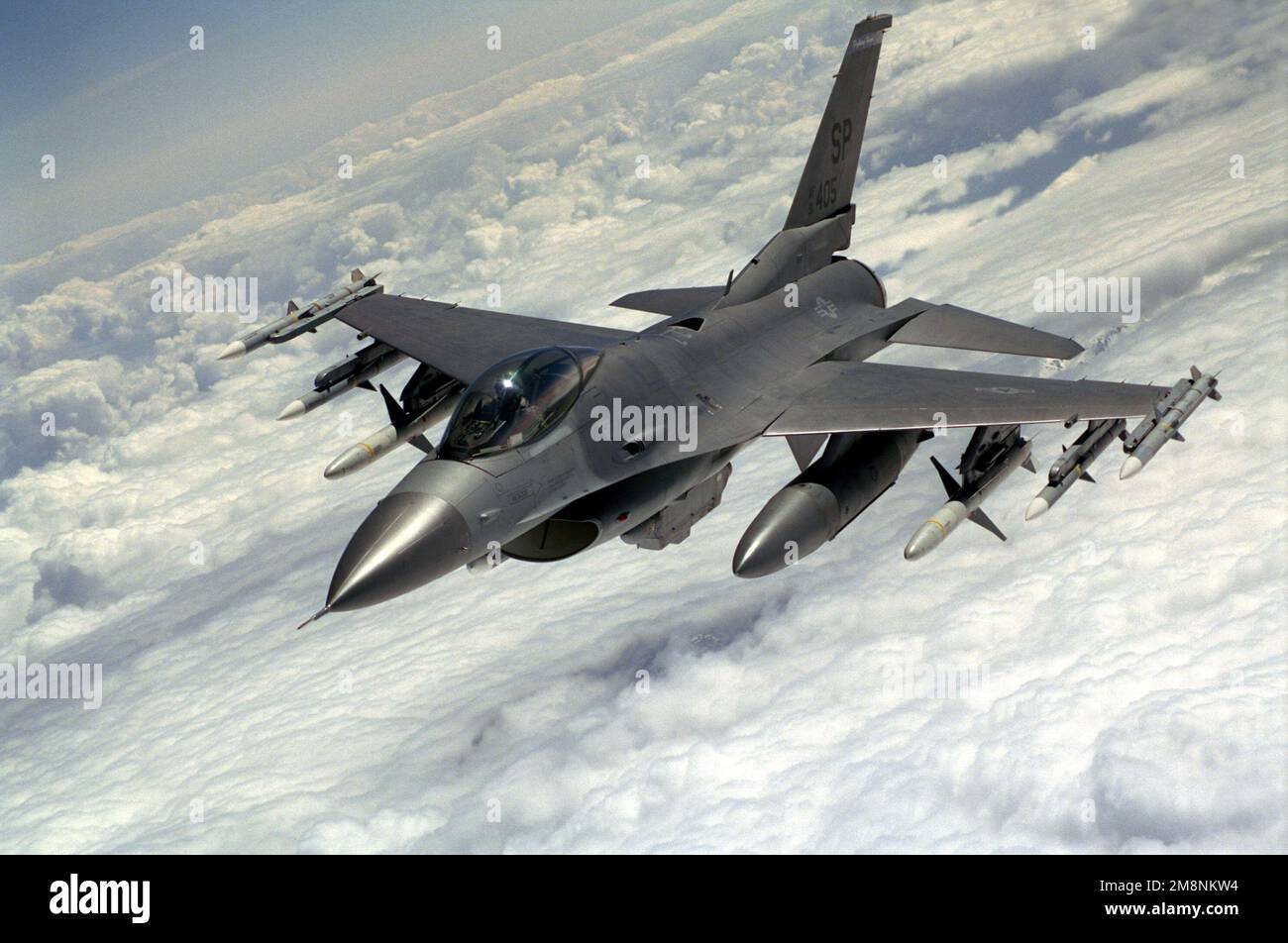 An F-16C Falcon from the 52nd Fighter Wing based at Spandahlem AB ...