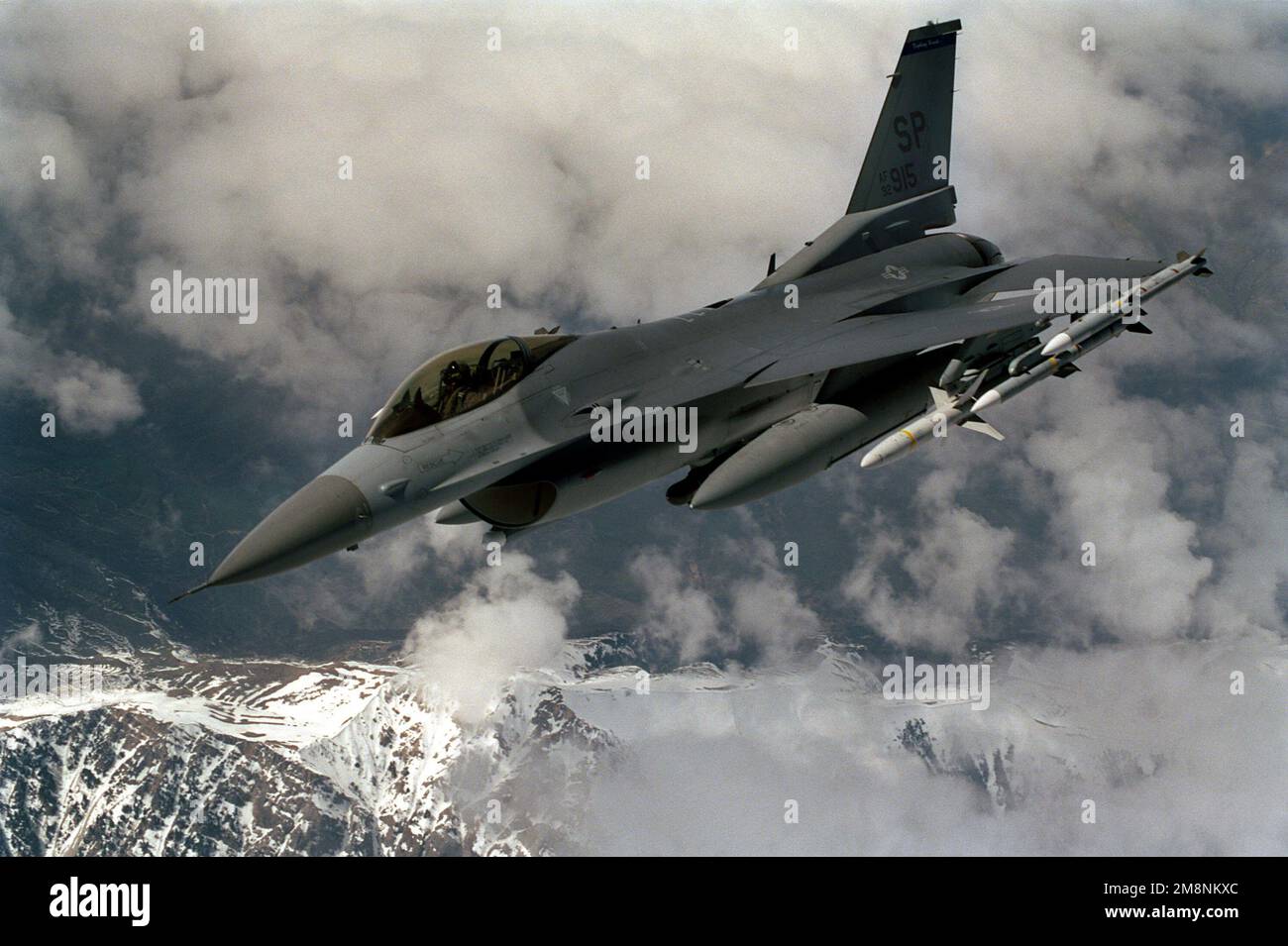 An F-16C Falcon from the 52nd Fighter Wing based at Spandahlem AB ...