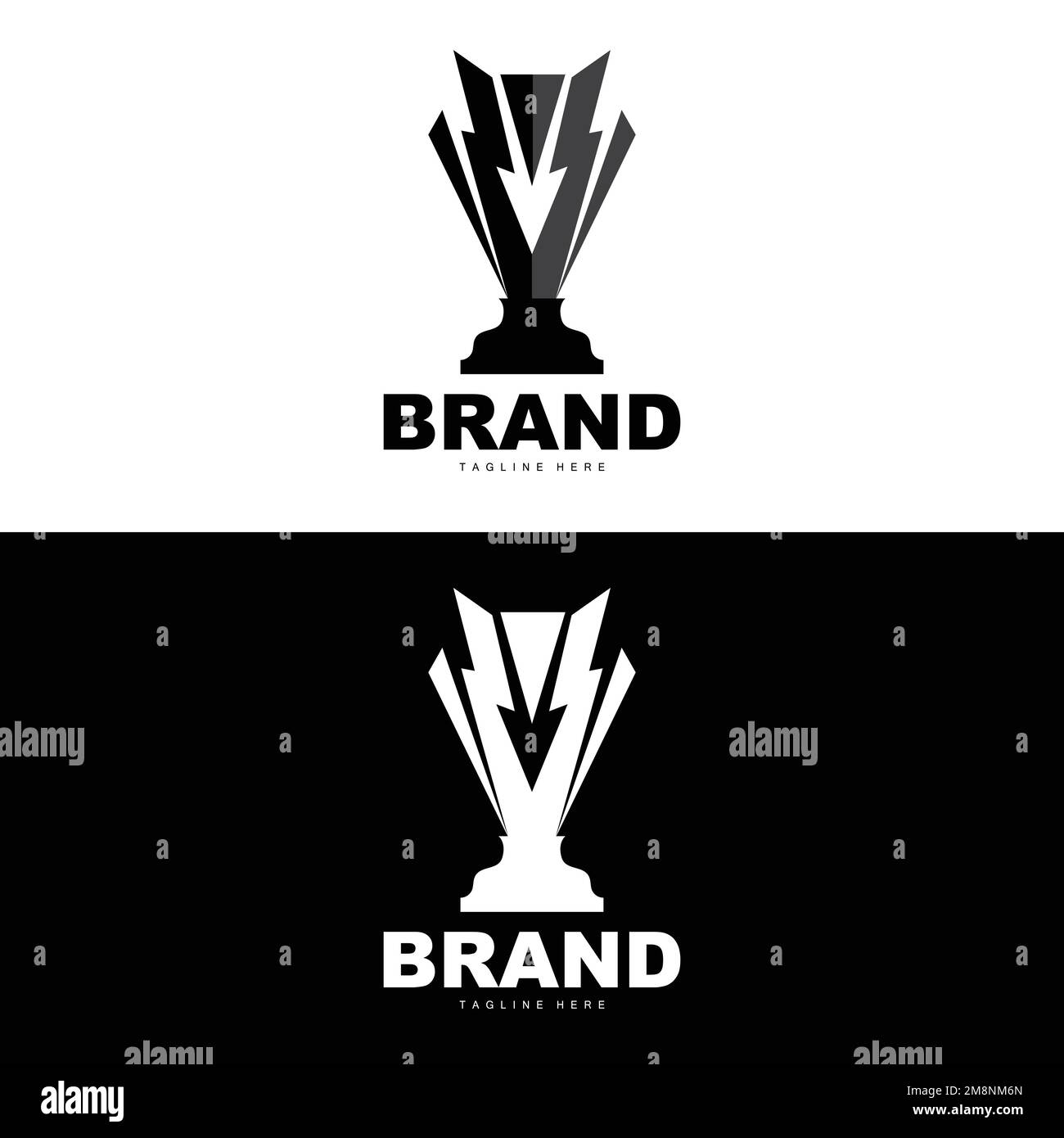 Trophy Logo Design, Award Winner Championship Trophy Vector, Success ...