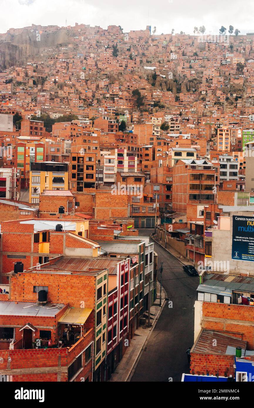 la paz, bolivia. november, 2022: panoramic view of la paz city, bolivia ...