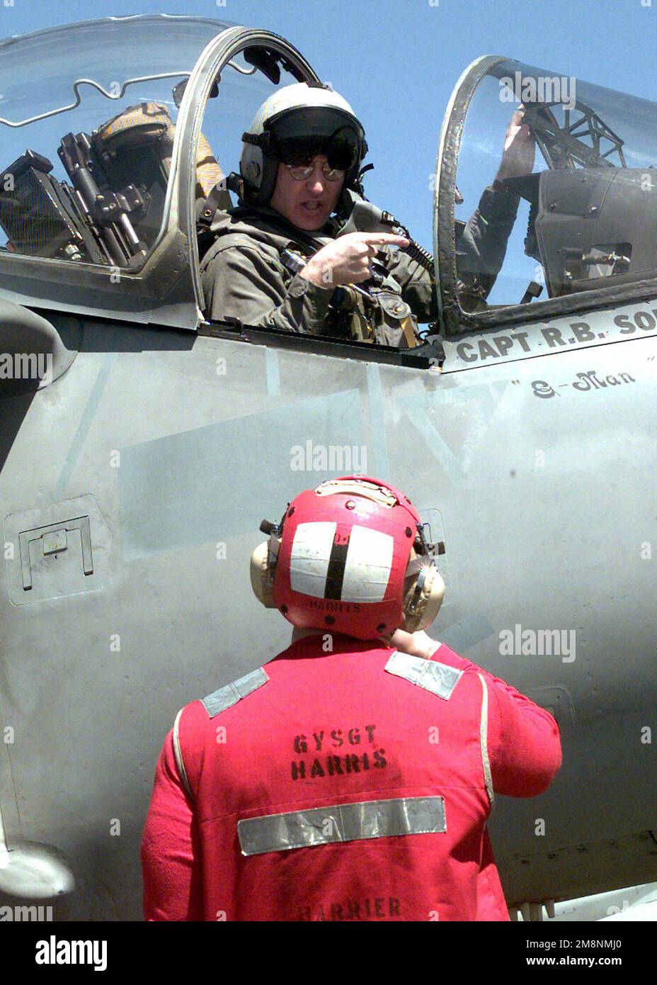 A pilot from the 24th Marine Expeditionary Unit (MEU-24) (HMM 266 ...