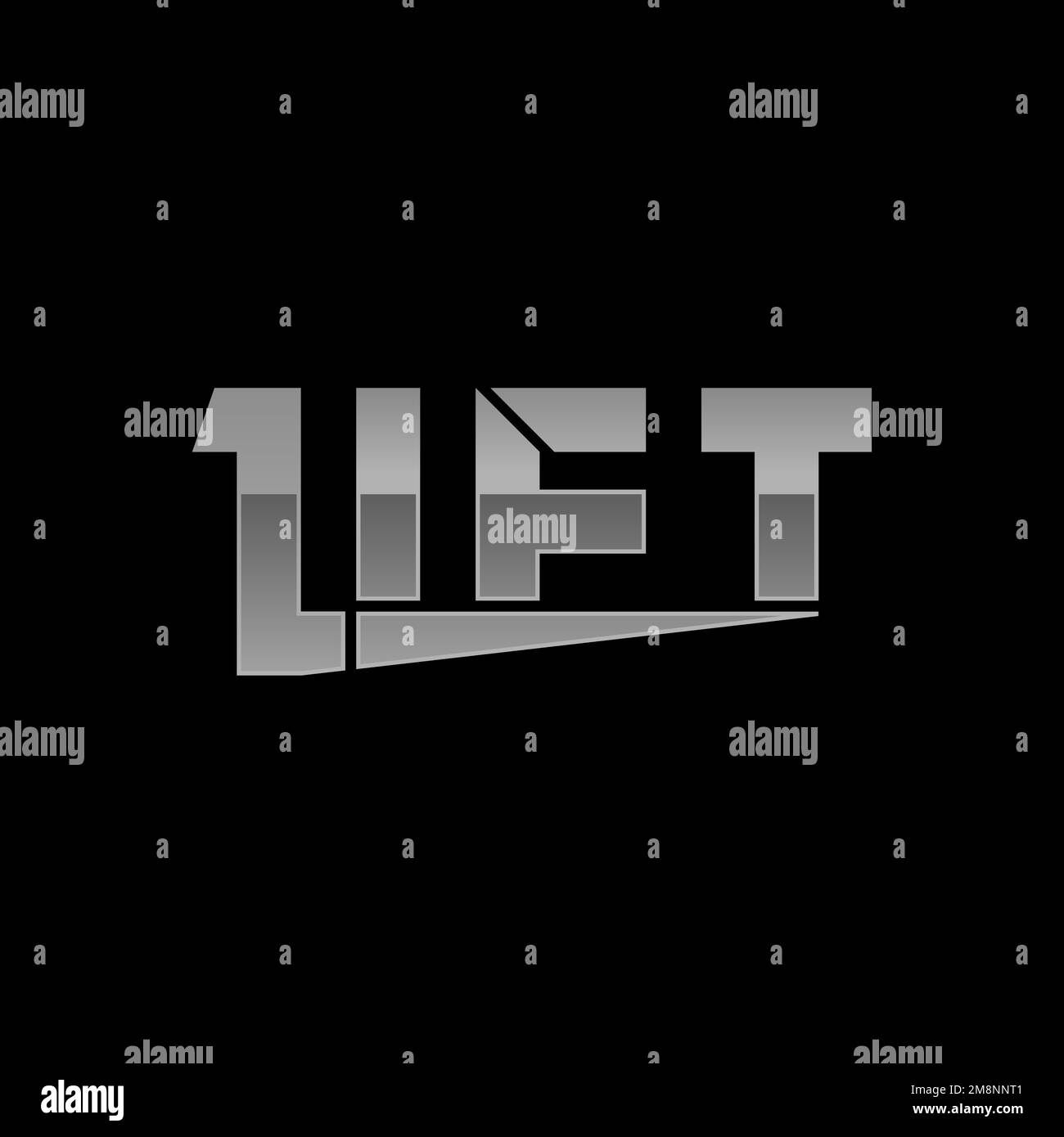 Simple letter or word LIFT font with fork image graphic icon logo ...