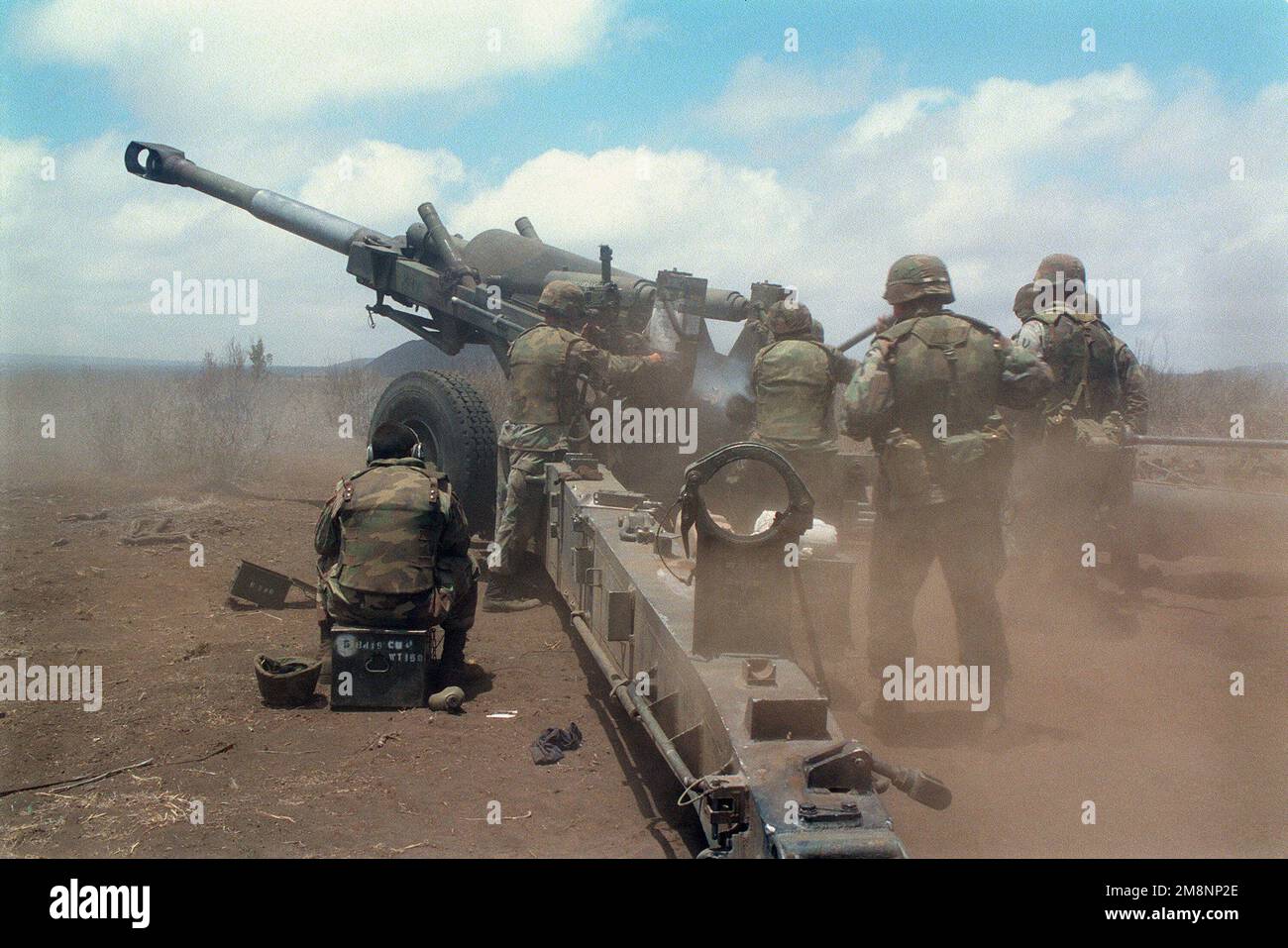 Marines from Bravo Battery, 1ST Battalion, 12th Marines, 3rd Marine ...