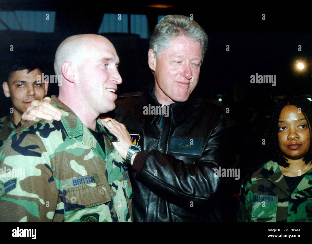 President William Jefferson Clinton with A1C Robert Britton, member of ...