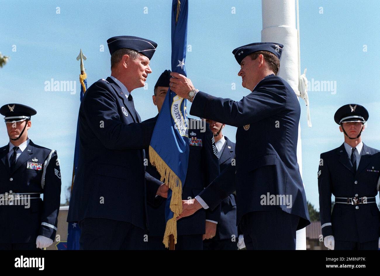 US Air Force Major GeneralRobert Hinson (Right) assumes command of the ...